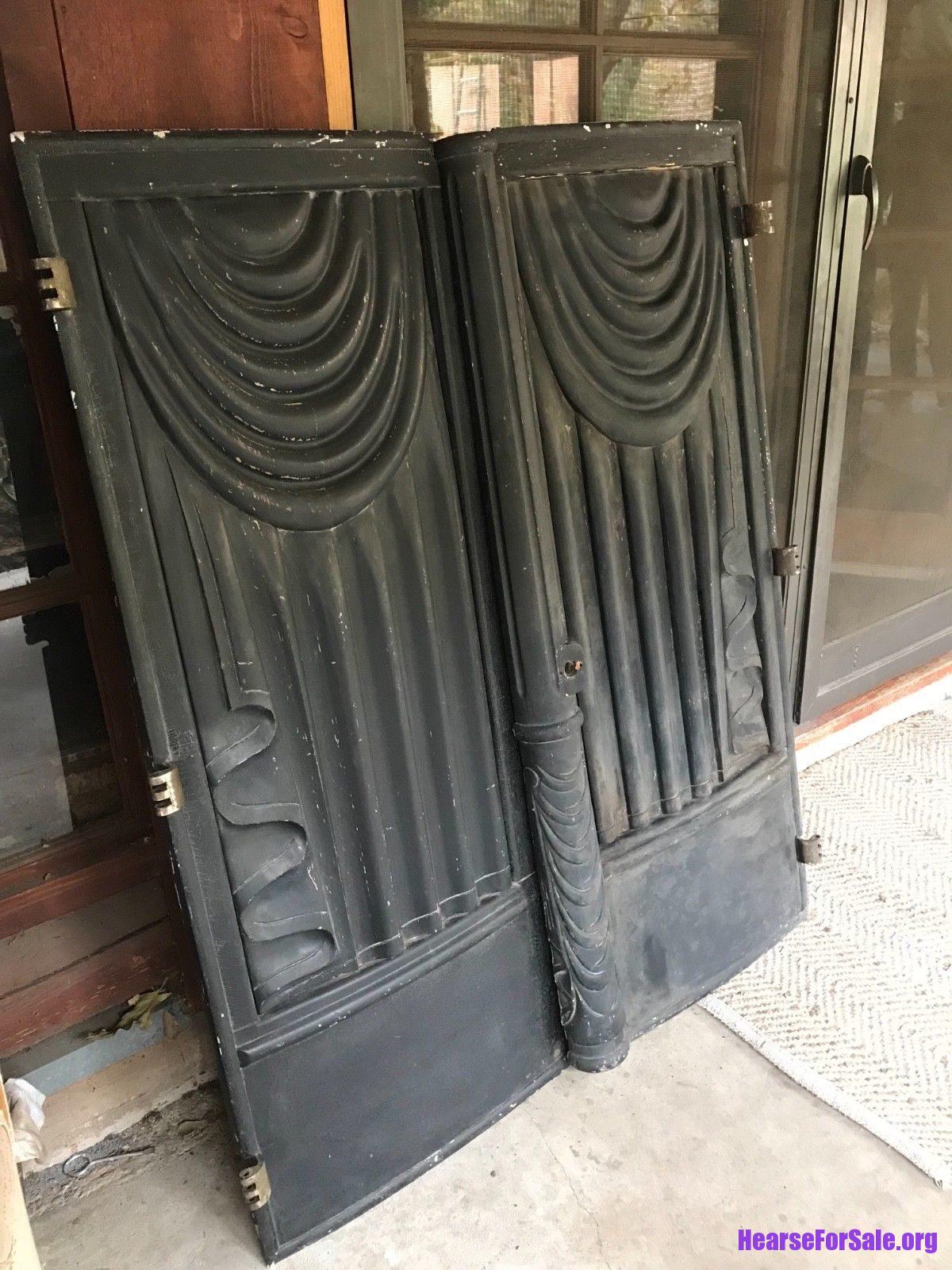 Victorian Horse-drawn Wood Hearse Doors - Hearse for Sale